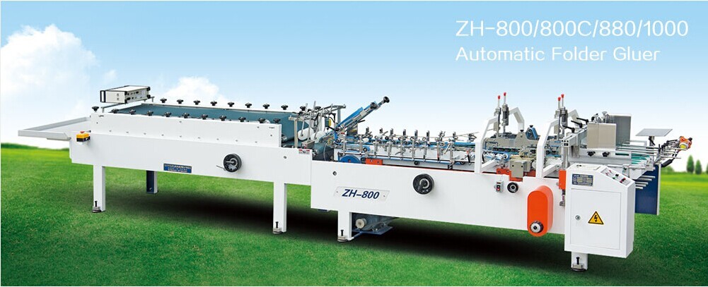 Automatic Box Folder Gluer, Cardboard Box Folding + Gluing