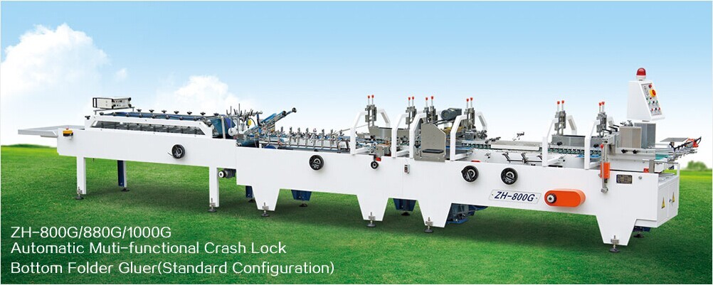 Automatic Multi-functional Crash Lock Bottom Folder Gluer, with Prefold
