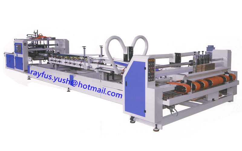 Fully Automatic Folder Gluer Machine, inline stitcher or strapper unit ...